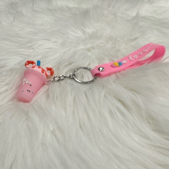 Disney | Accessories | Disney Mickey Pink Bubble Tea Cup Shape Keychain ...